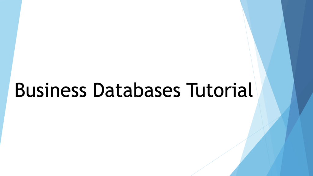 Database Research Tutorials | University of West Alabama